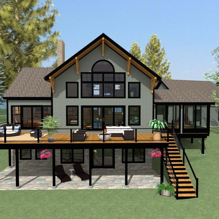 Custom Home (3901) - Habitat Post and Beam