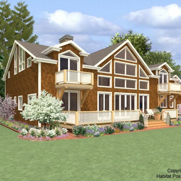 Custom Home (3341) - Habitat Post and Beam