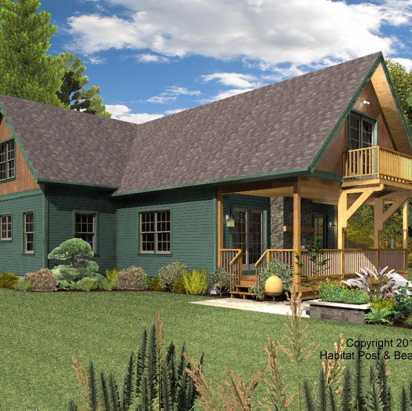 Custom Home (3613) - Habitat Post and Beam