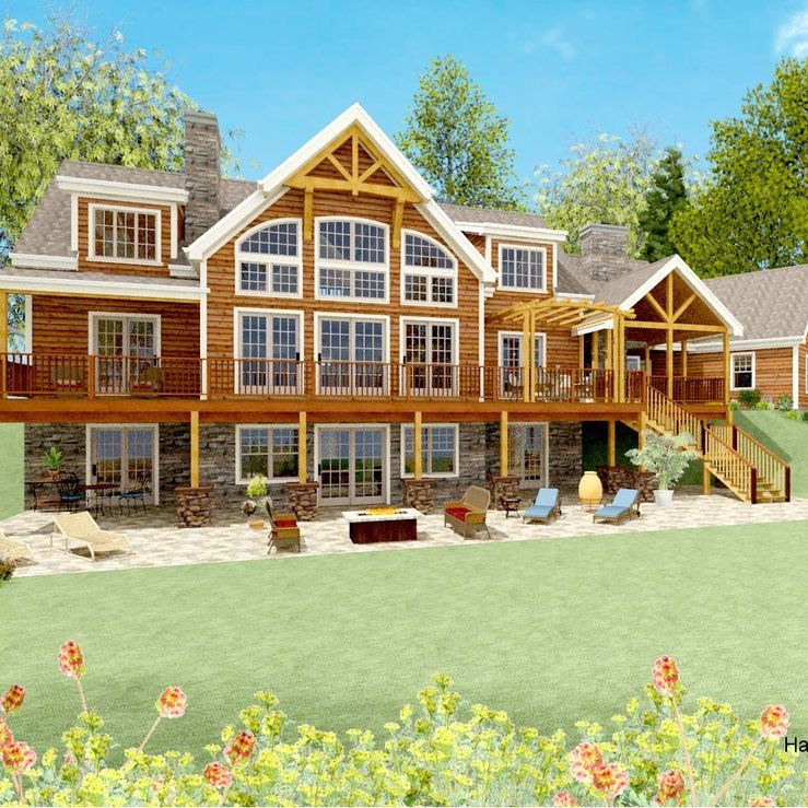 Custom Home (3830) - Habitat Post and Beam