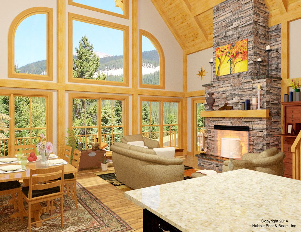 Custom Home (3719) - Habitat Post and Beam