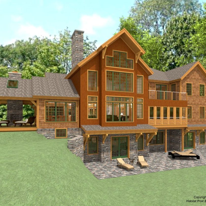 Custom Home (3142) - Habitat Post and Beam