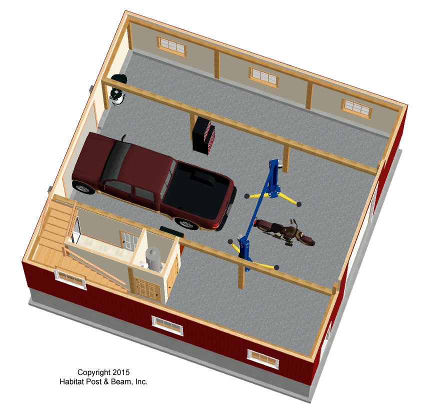 Custom Accessory Building (3722) - Habitat Post and Beam