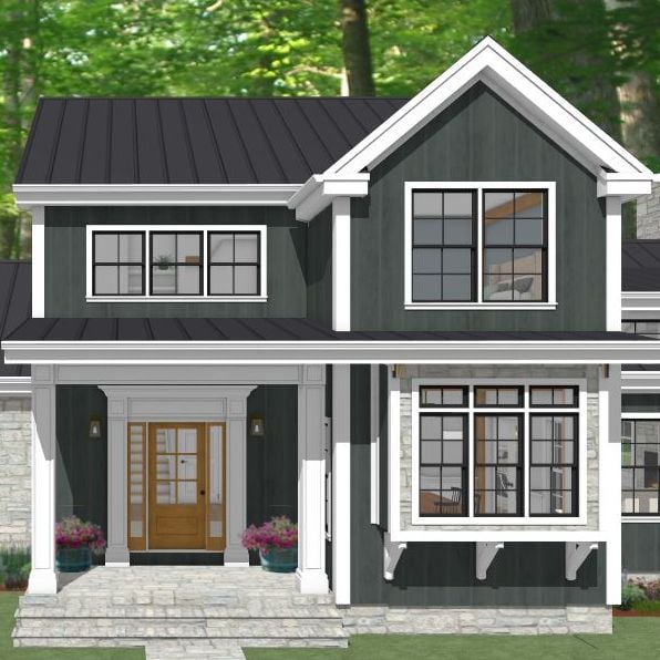 Custom Home (3991) - Habitat Post and Beam