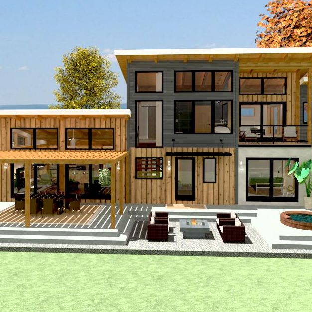 Custom Home (3830) - Habitat Post and Beam