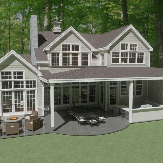 Custom Home (3935) - Habitat Post and Beam